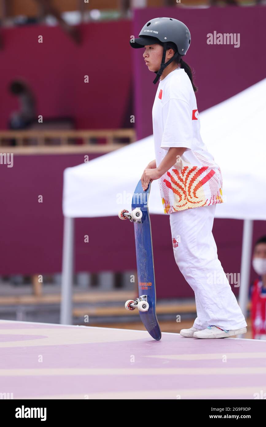 Tokyo, Japan. 26th July, 2021. ZENG Wenhui (CHN) Skateboarding: Women's ...