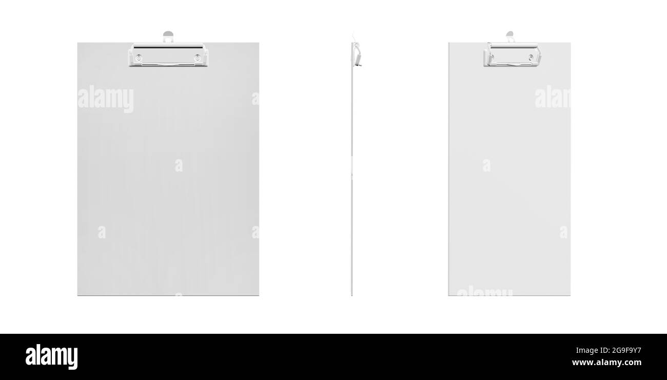 Clipboard mockup isolated on white background - 3d render Stock Photo ...