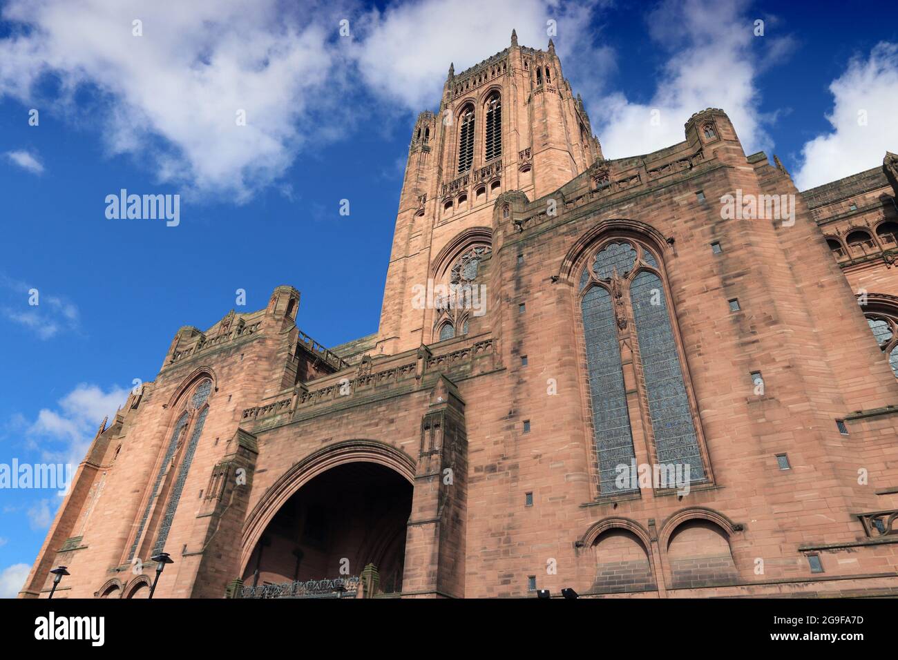 Liverpool Cathedral of the Church of England. Gothic Revival ...