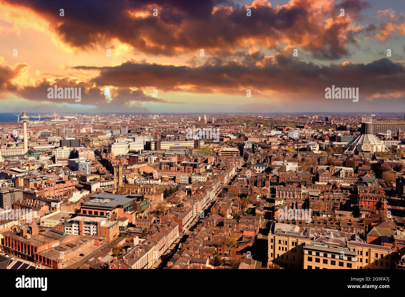 Liverpool city aerial hi-res stock photography and images - Alamy