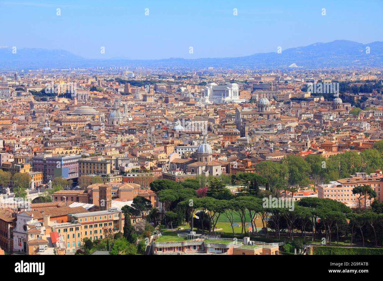 Rome cityscape - Rione Parione aerial view. Parione District of Rome ...