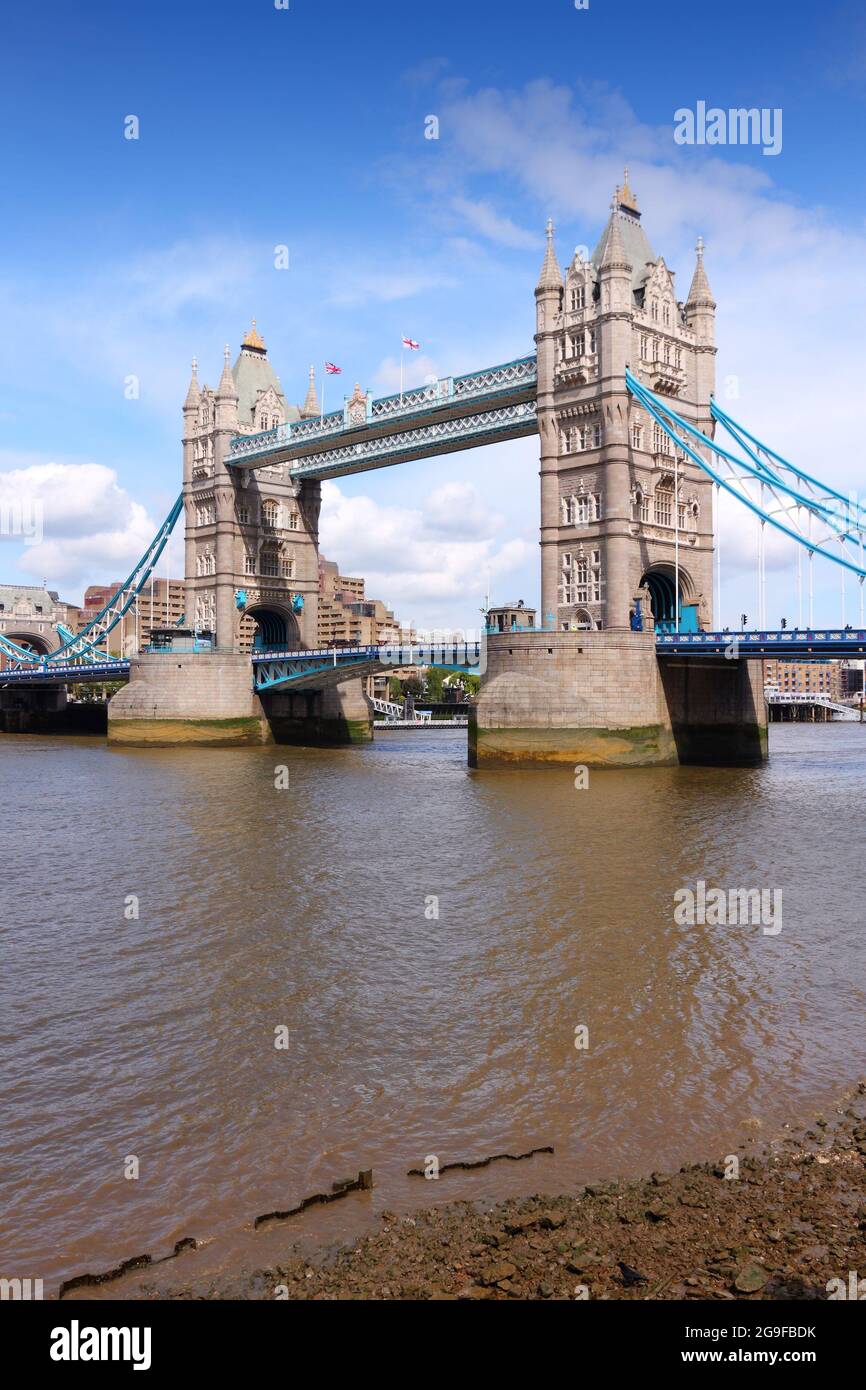 Tower Bridge in London, UK. Thames River, London landmark Stock Photo ...