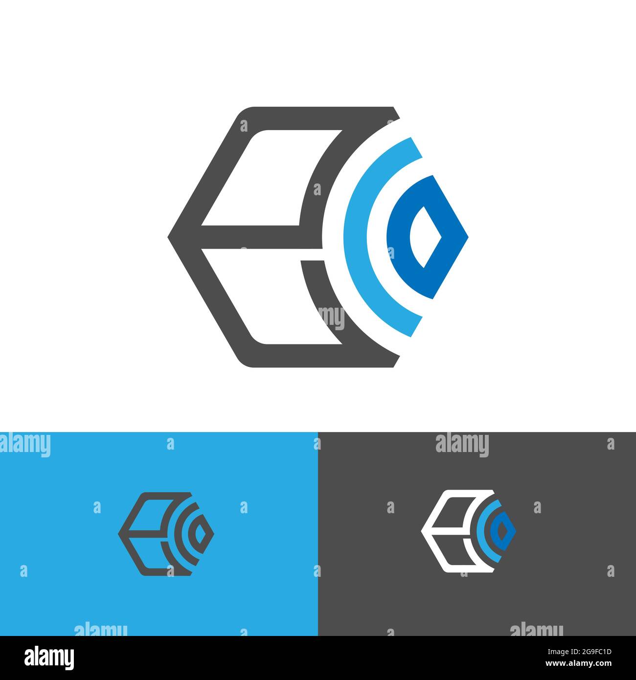 modern square package box logo design vector illustration Stock Vector ...