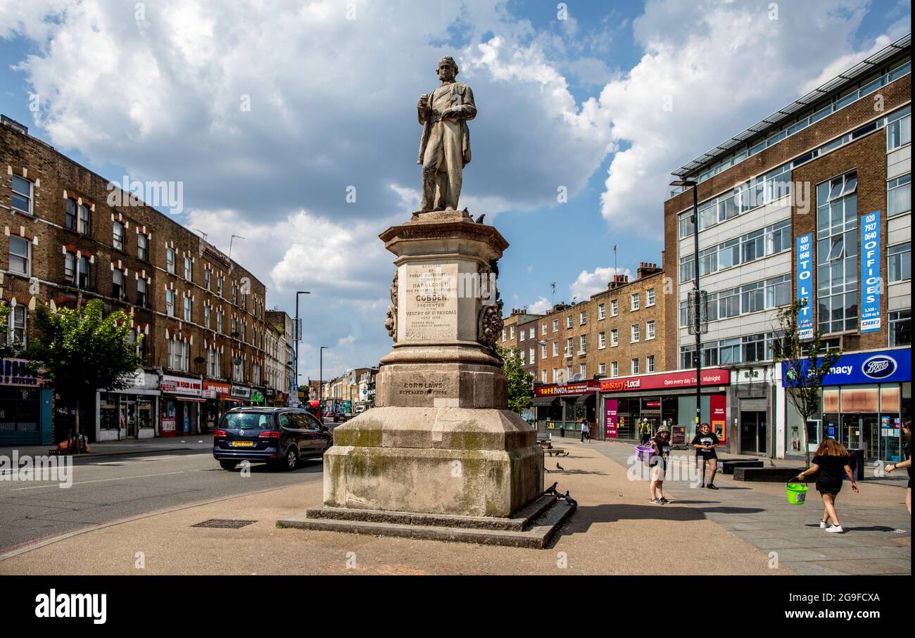 Statue Of Richard Cobden Camden London UK Stock Photo - Alamy