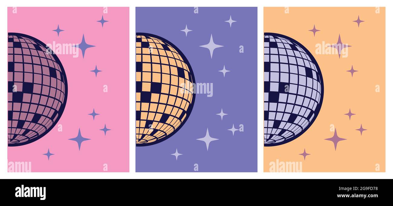 Disco Ball Vector Illustration Pop Art Style Stock Vector Image & Art ...