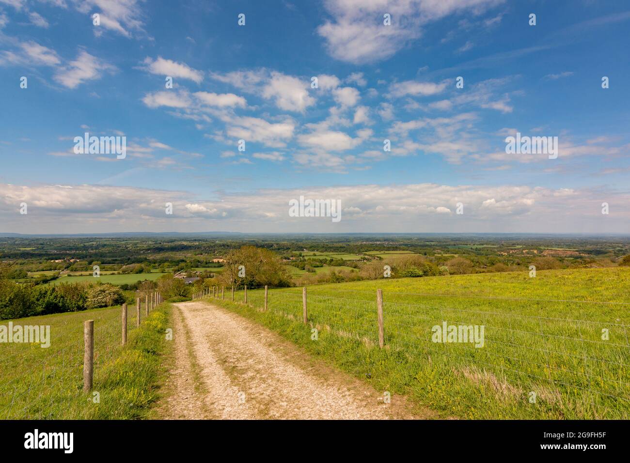 The South Downs Way long distance path as it heads north then east via ...