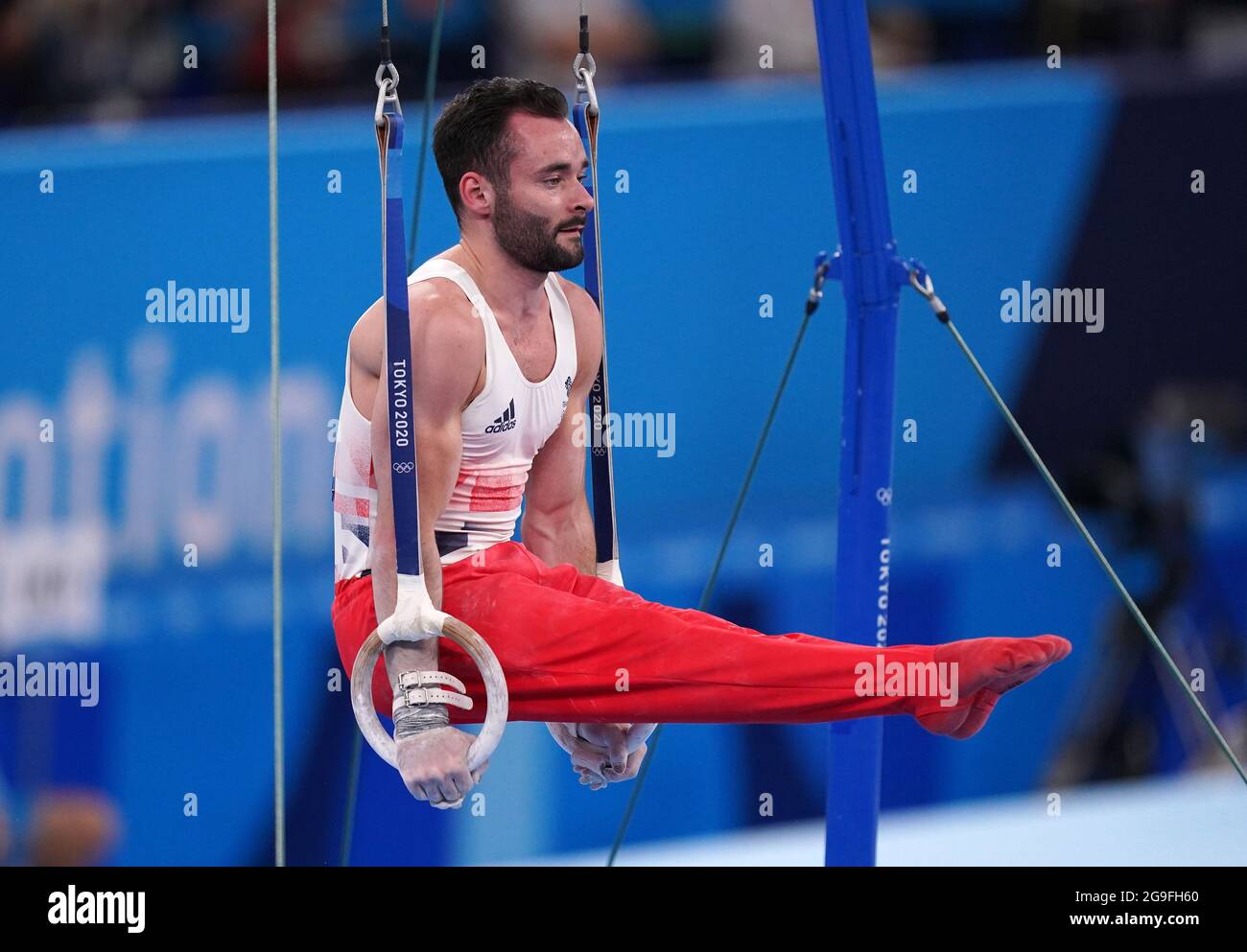 Great Britain's James Hall on the Rings during the Artistic Gymnastics ...