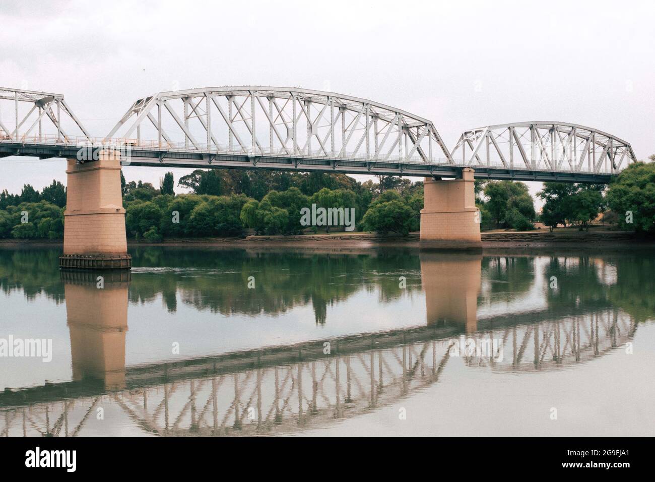 Bridge over the Rio Negro River flowing through Carmen de Patagones ...