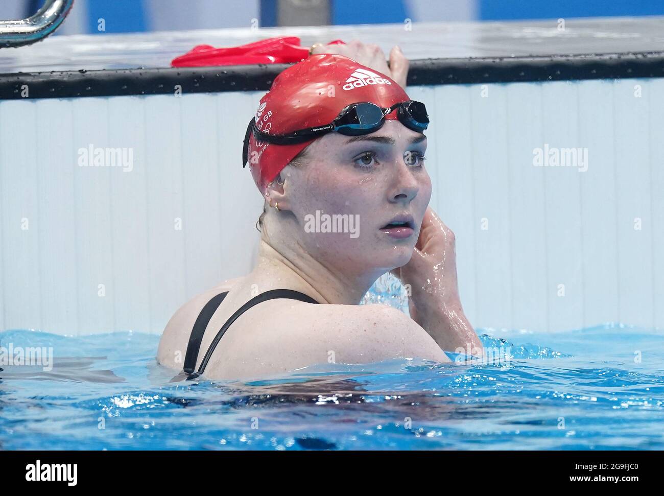 Great Britain's Freya Anderson after the Women's 200m Freestyle heat 3 ...