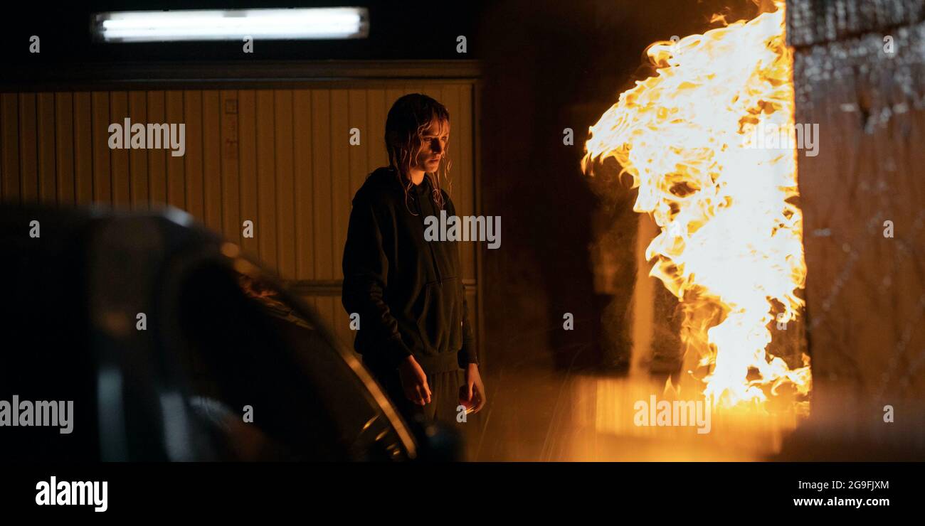 AGATHE ROUSSELLE in TITANE (2021), directed by JULIA DUCOURNAU. Credit ...
