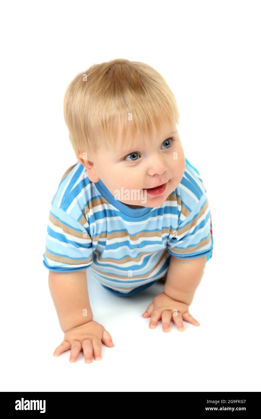 Little boy isolated on white background Stock Photo - Alamy
