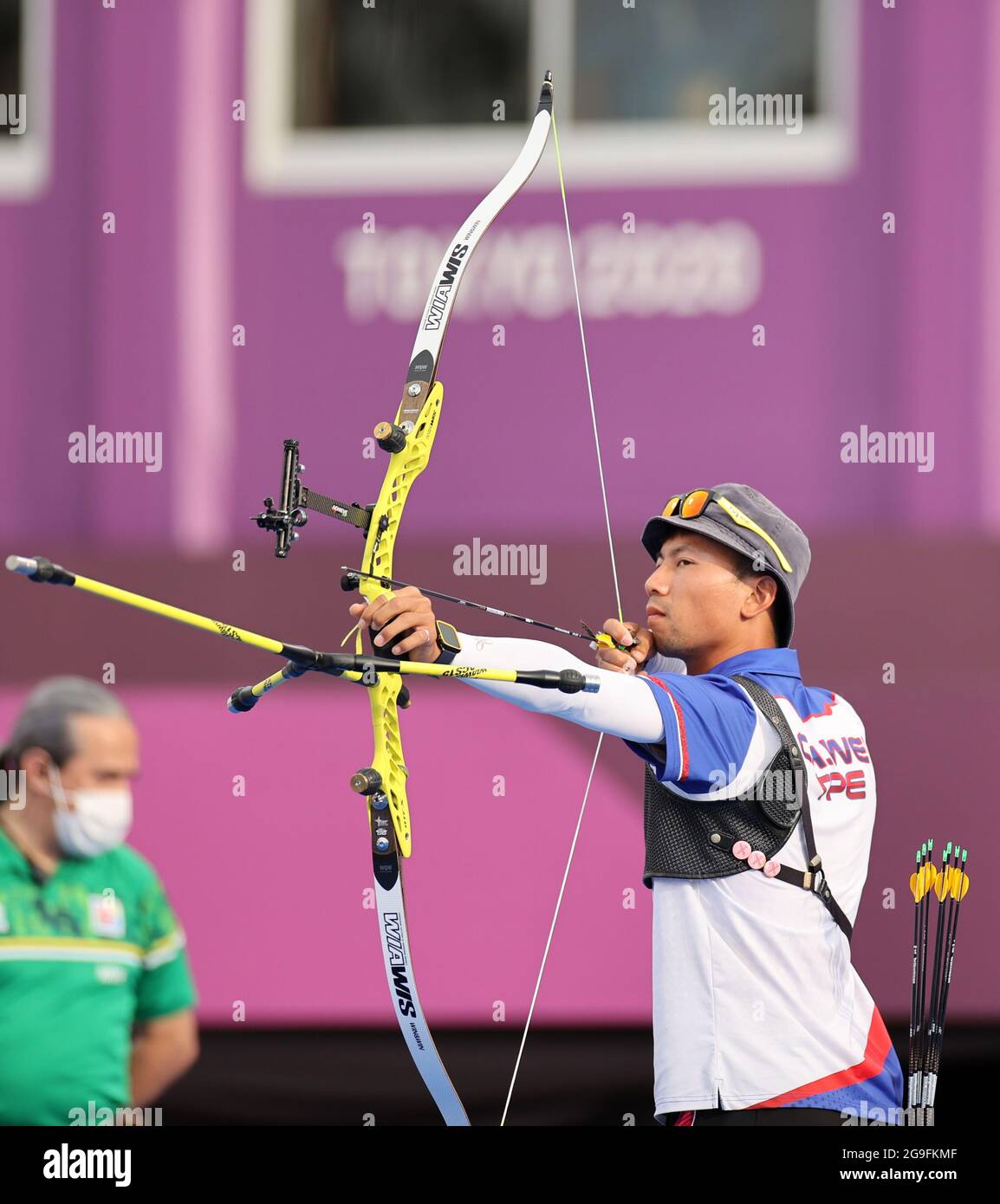 Tokyo, Japan. 26th July, 2021. Wei Chun-Heng of Chinese Taipei competes ...