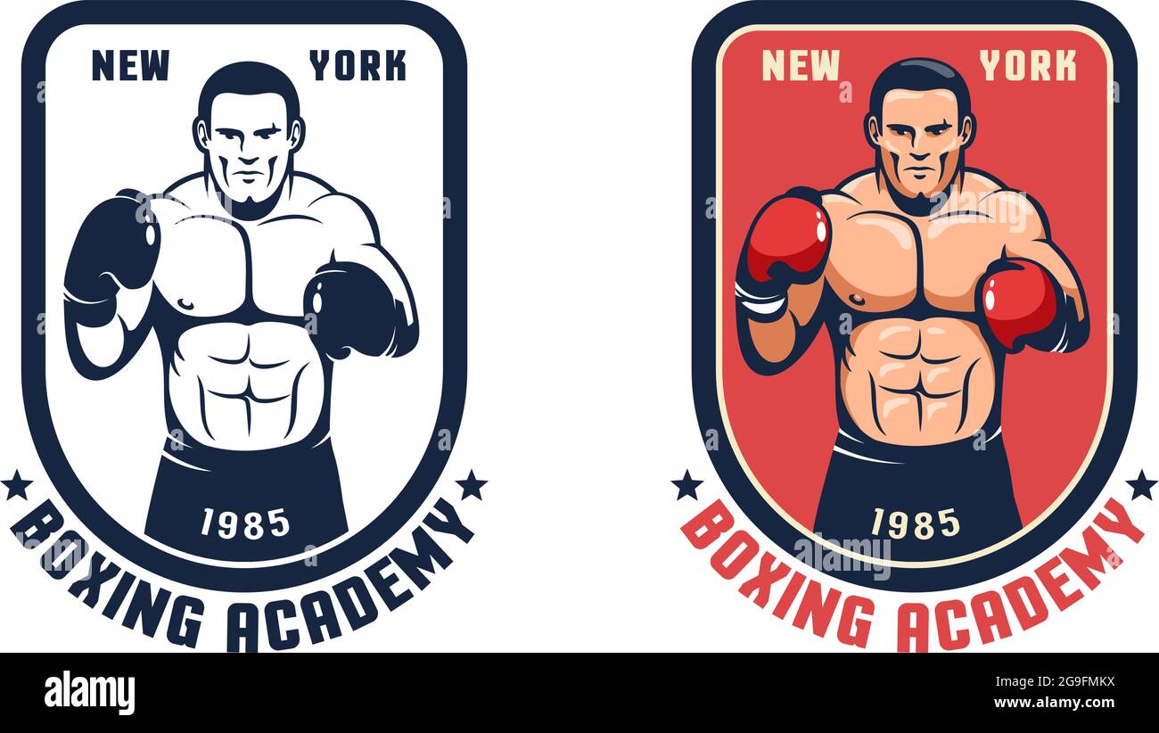 Boxing gym retro badge Stock Vector Image & Art - Alamy