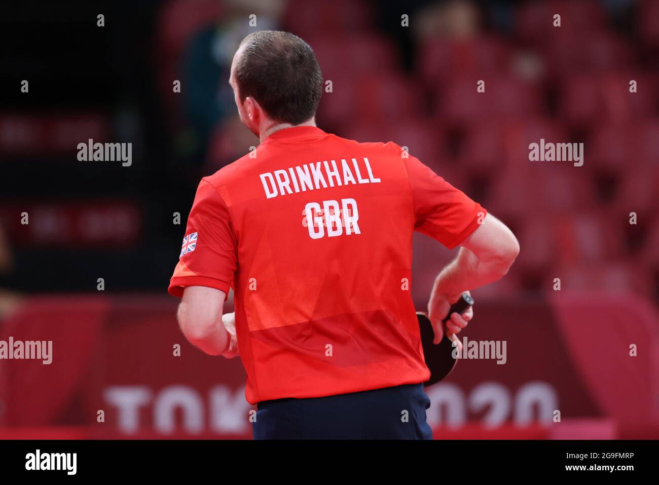 Tokyo, Japan. 26th July, 2021. DRINKHALL Paul (GBR) Table Tennis : Men ...
