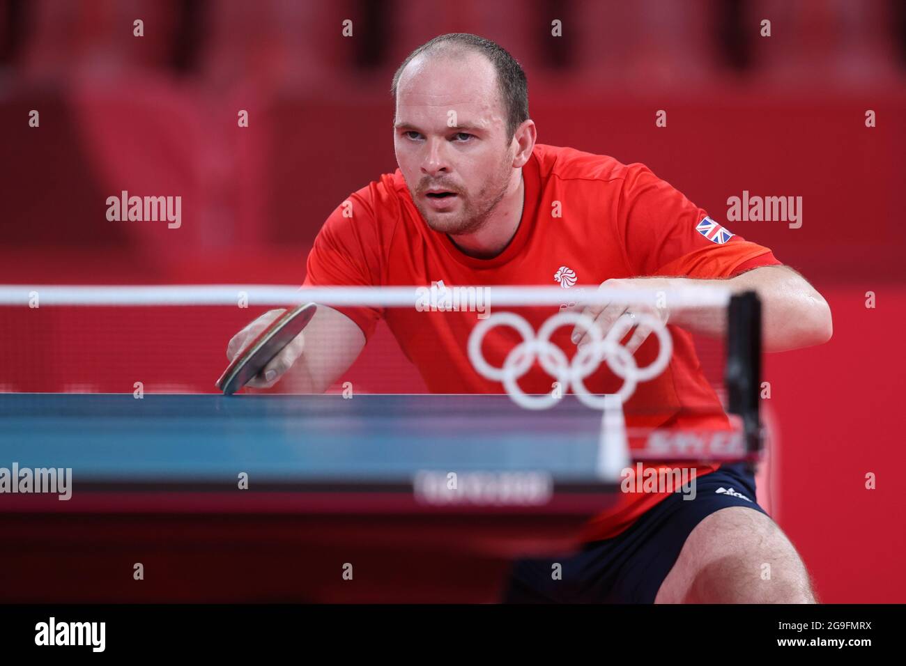 Tokyo, Japan. 26th July, 2021. DRINKHALL Paul (GBR) Table Tennis : Men ...