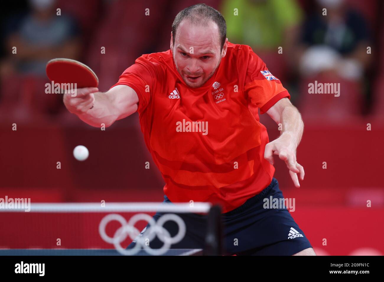 Tokyo, Japan. 26th July, 2021. DRINKHALL Paul (GBR) Table Tennis : Men ...