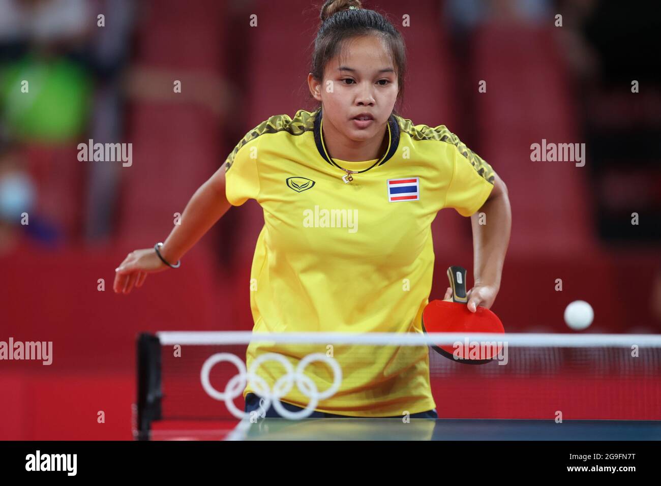 Tokyo, Japan. 26th July, 2021. PARANANG Orawan (THA) Table Tennis : Women's Singles Third Round ...