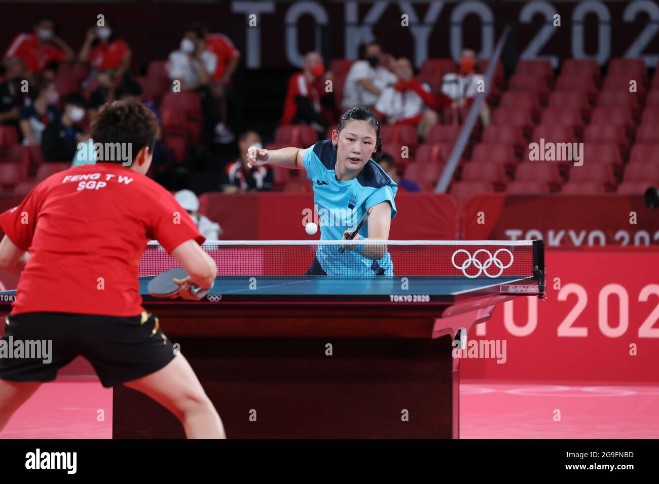 Tokyo, Japan. 26th July, 2021. XIAO Maria (ESP) Table Tennis : Women's ...