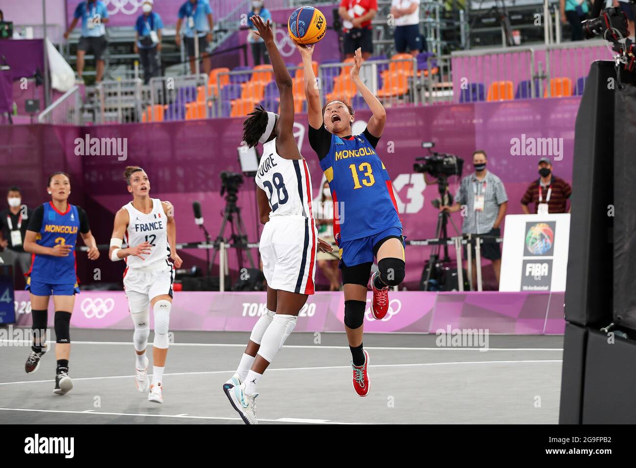 Tokyo, Japan. 26th July 2021. Khulan ONOLBAATAR (13) of Mongolia during ...