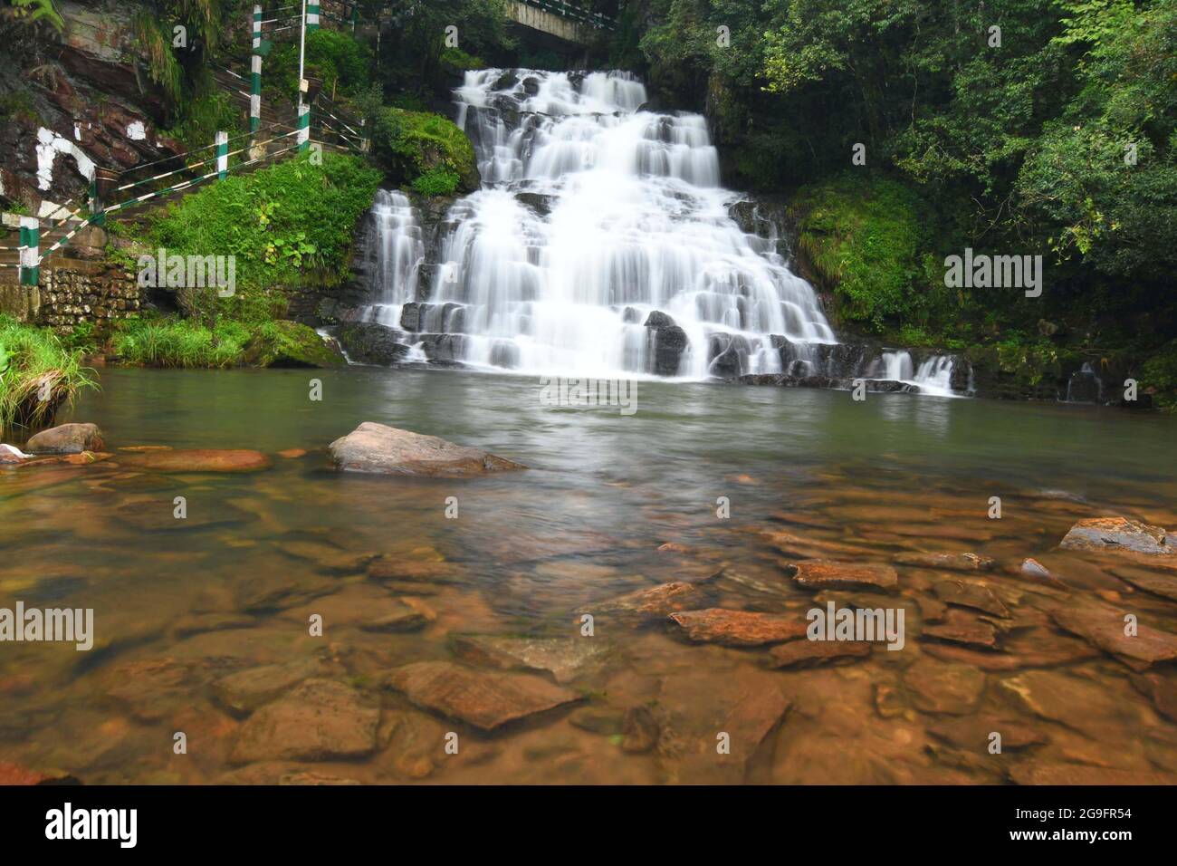 Elephant Falls a three-tier waterfall in Shillong, Meghalaya, India ...