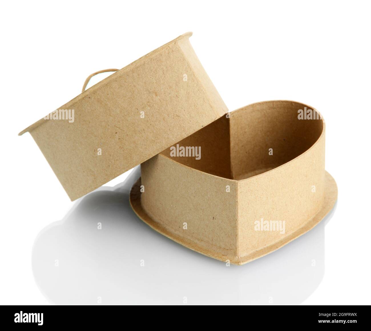 paper heart (box), isolated on white Stock Photo - Alamy