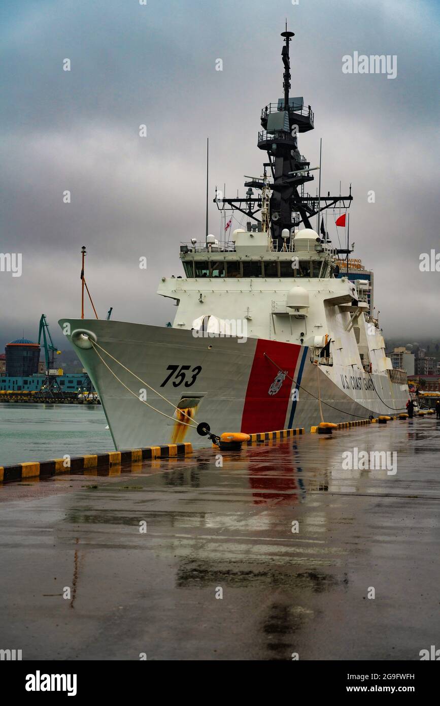 Batumi, Georgia - May 4, 2021: American ship Hamilton in the seaport ...
