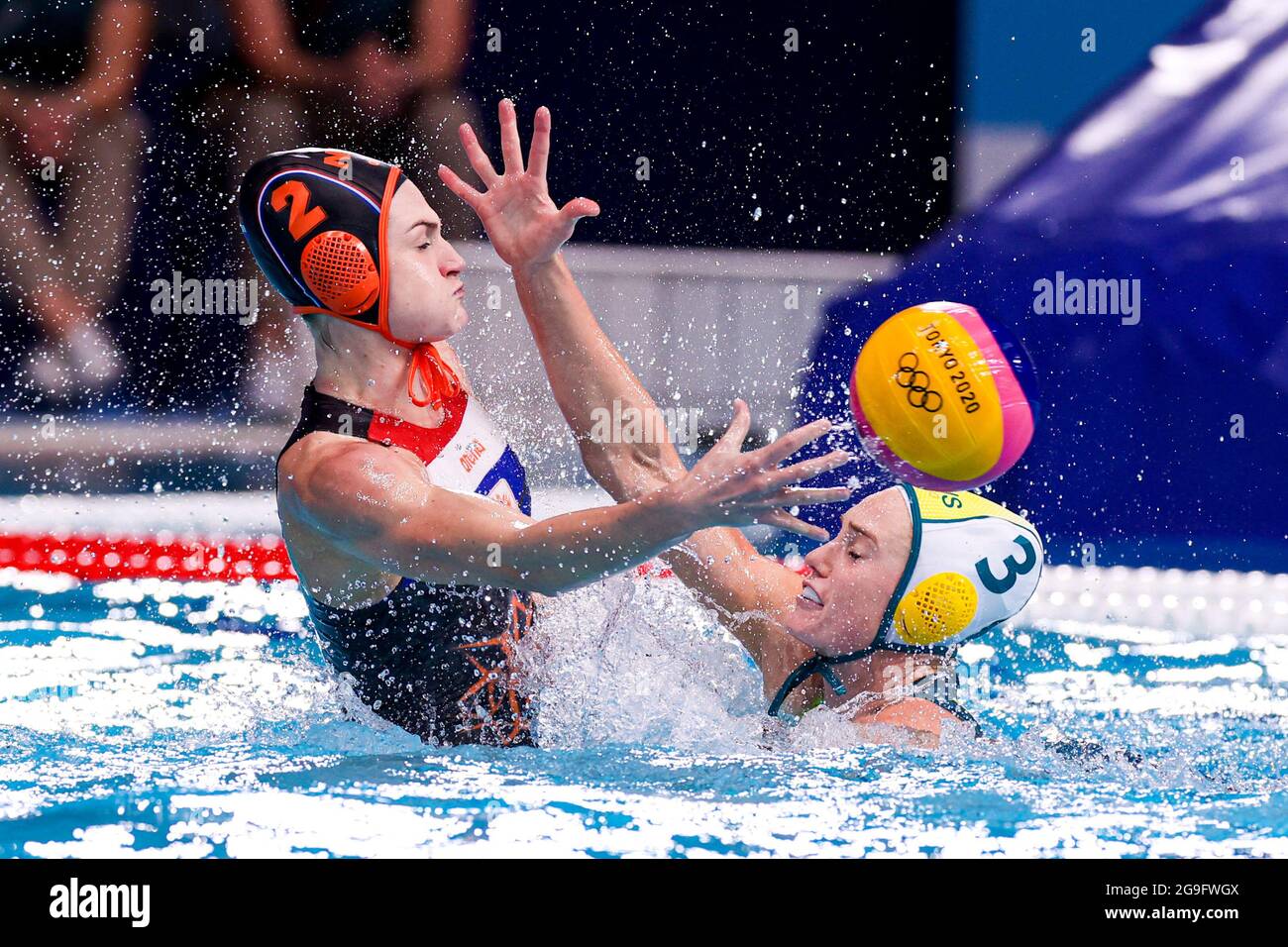 TOKYO, JAPAN - JULY 26: Maud Megens of the Netherlands, Hannah Buckling ...