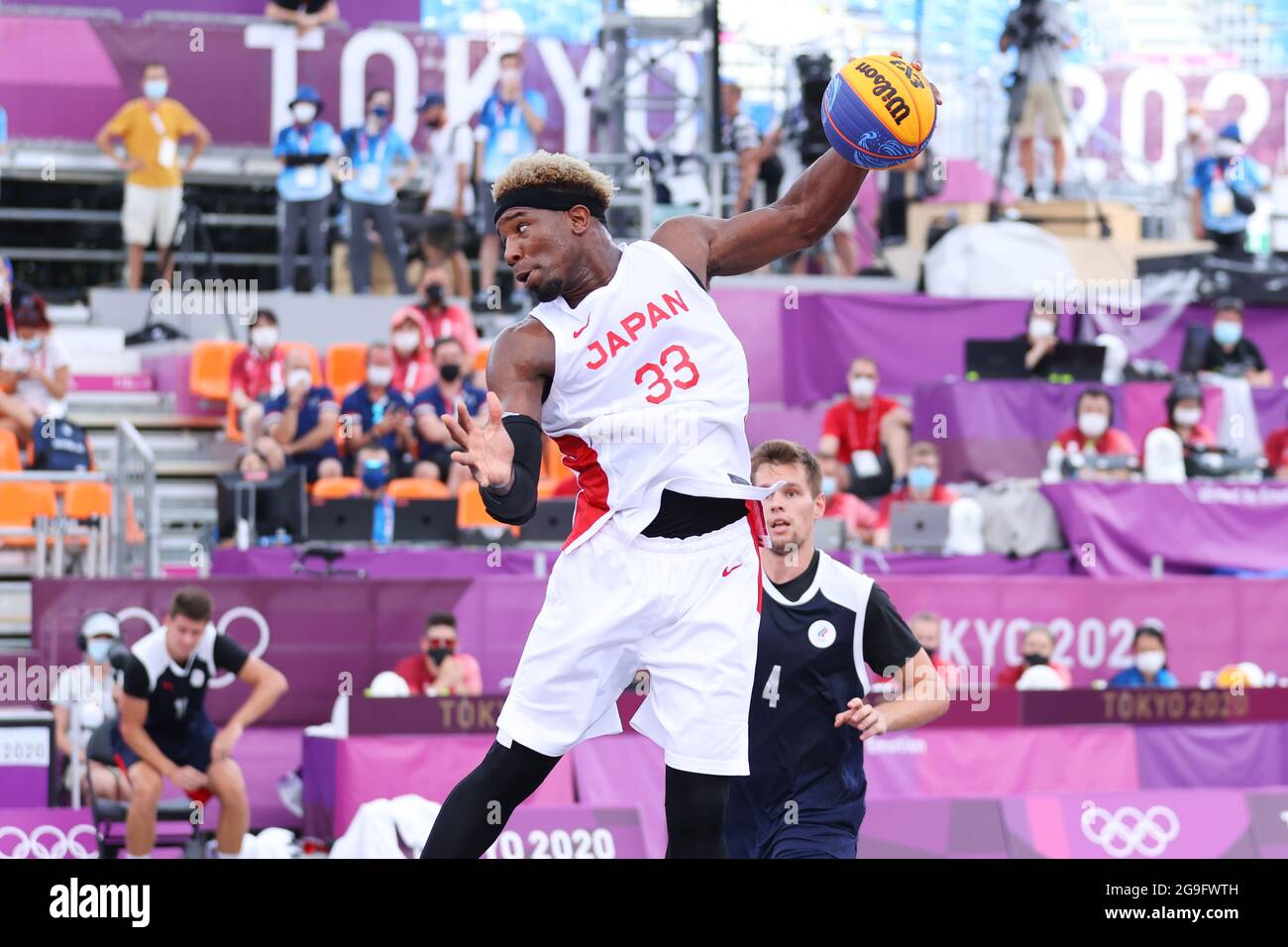 Tokyo, Japan. 26th July, 2021. Ira Brown (JPN) 3x3 Basketball : Men's ...
