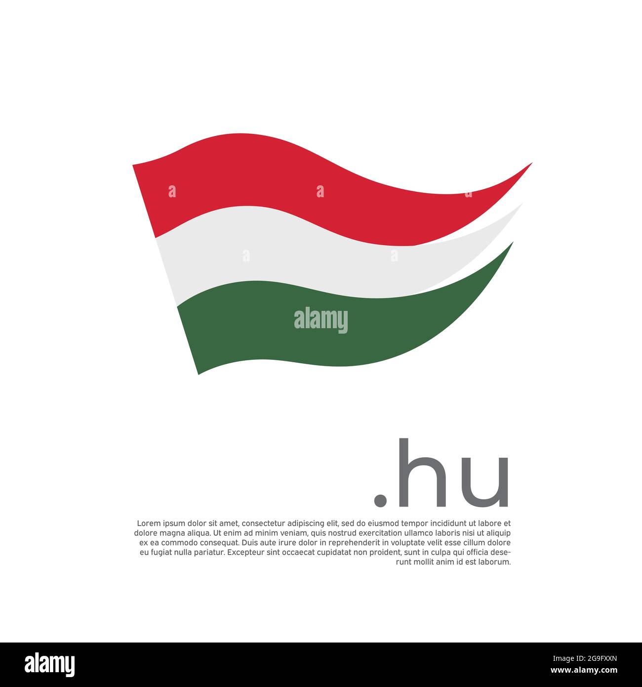 Hungary flag. Stripes colors of the hungarian flag on a white ...