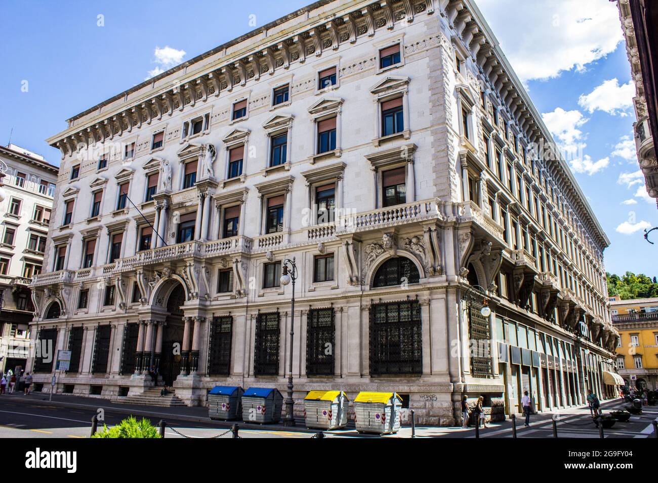 Trieste, Italy - July 16, 2017: View of a Traditional Old Building in ...
