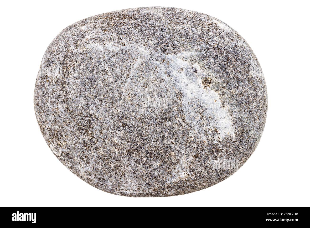 Top view of single gray pebble isolated on white background Stock Photo ...