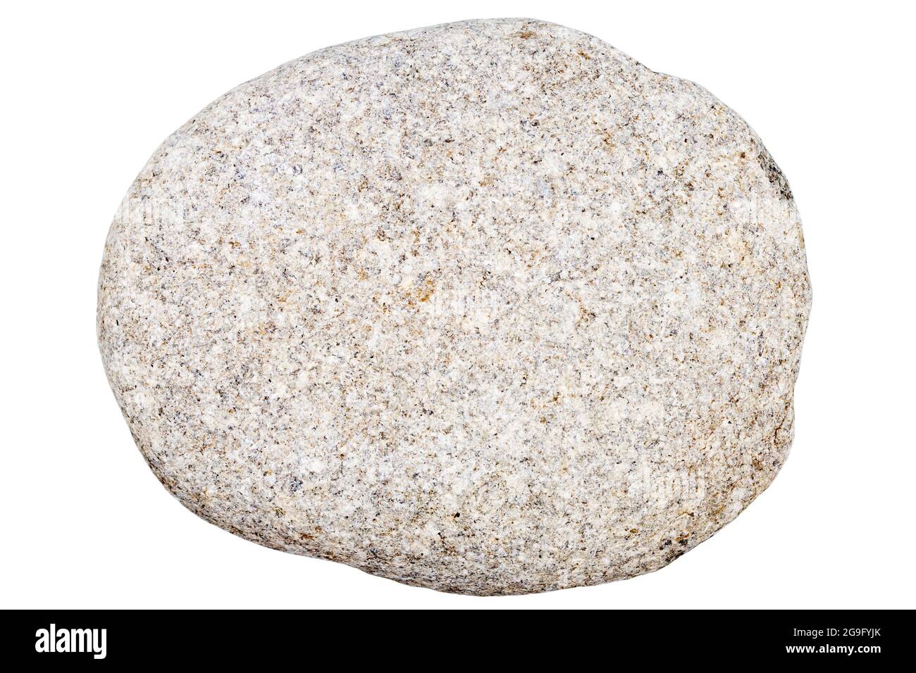 Top view of single gray pebble isolated on white background Stock Photo ...