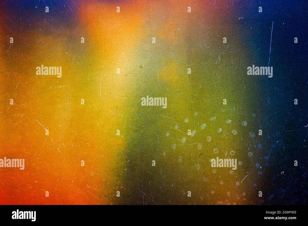 Abstract colorful scratched film texture background with heavy grain ...