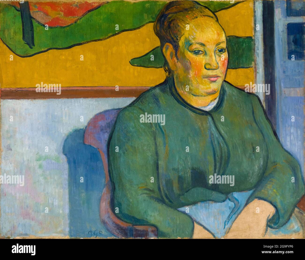Paul Gauguin, Madame Roulin (Augustine Alix Roulin), portrait painting ...