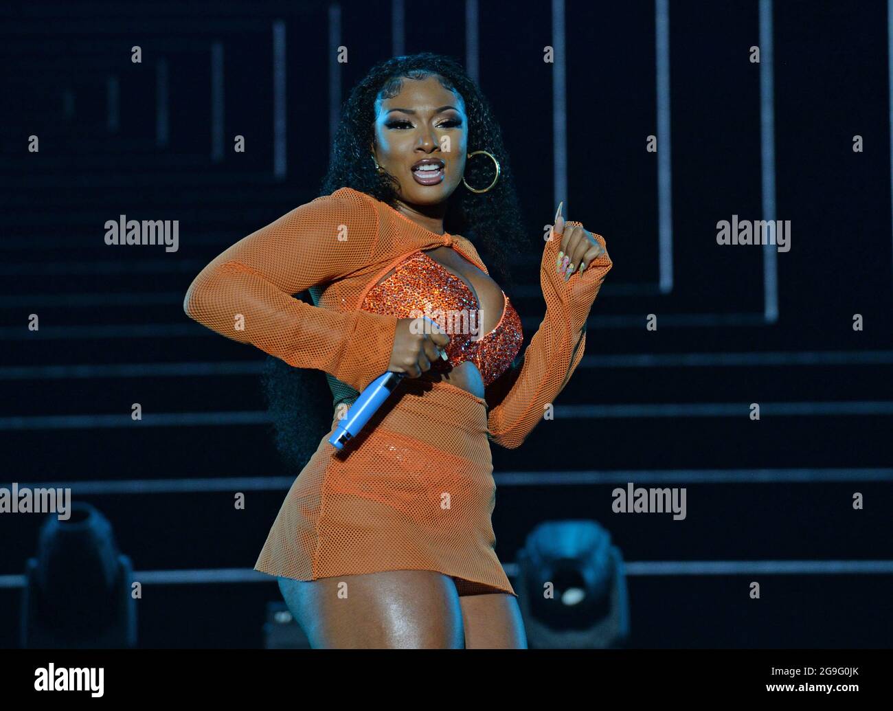 MIAMI GARDENS, FL - JULY 25: Megan Thee Stallion performs during ...