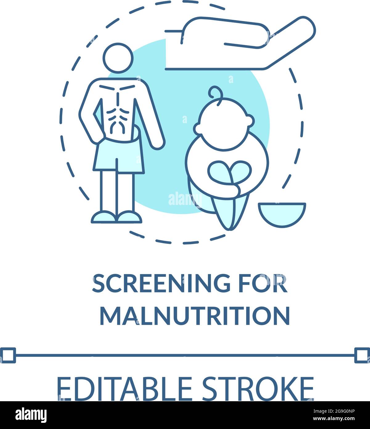 Screening for malnutrition concept icon Stock Vector Image & Art - Alamy