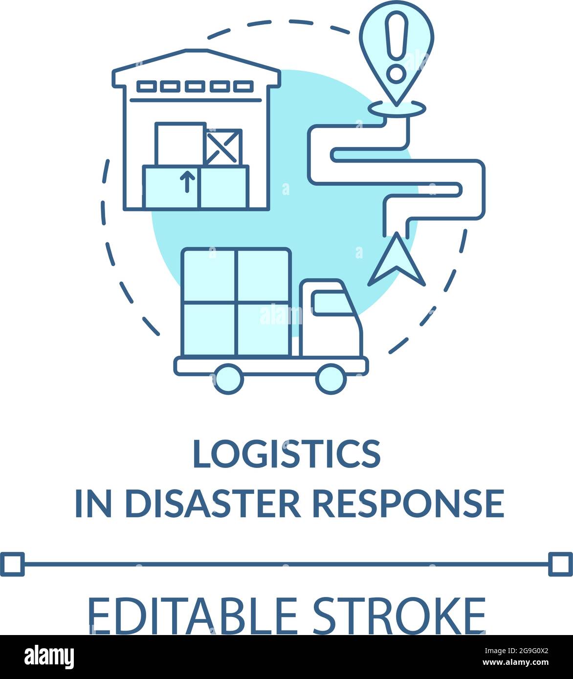 Logistics in disaster response concept icon Stock Vector Image & Art ...