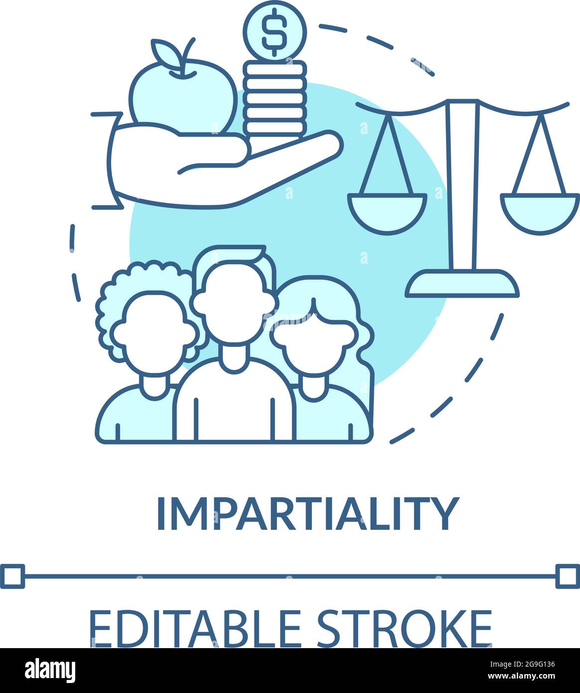 Impartiality and social relations concept icon Stock Vector Image & Art ...