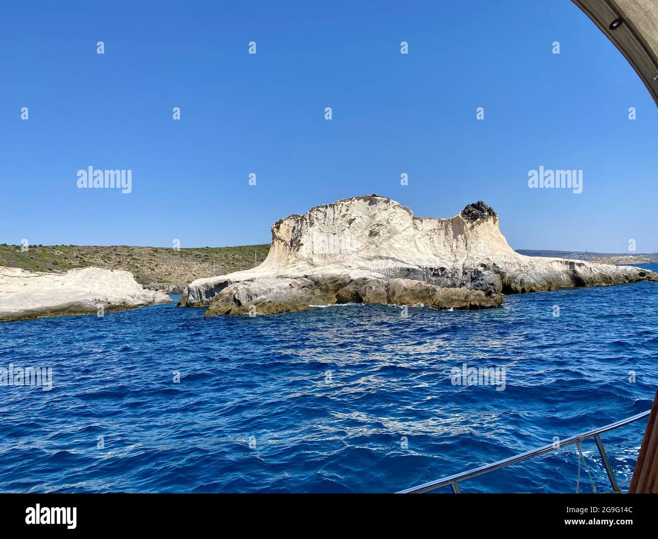 Seascape with Siren Rocks In Foca, Turkey Stock Photo - Alamy