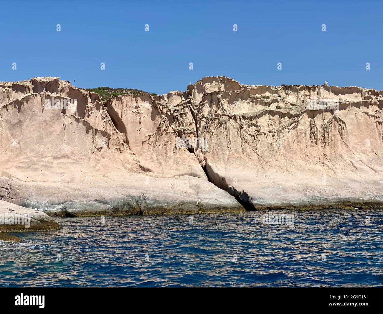 Seascape with Siren Rocks In Foca, Turkey Stock Photo - Alamy