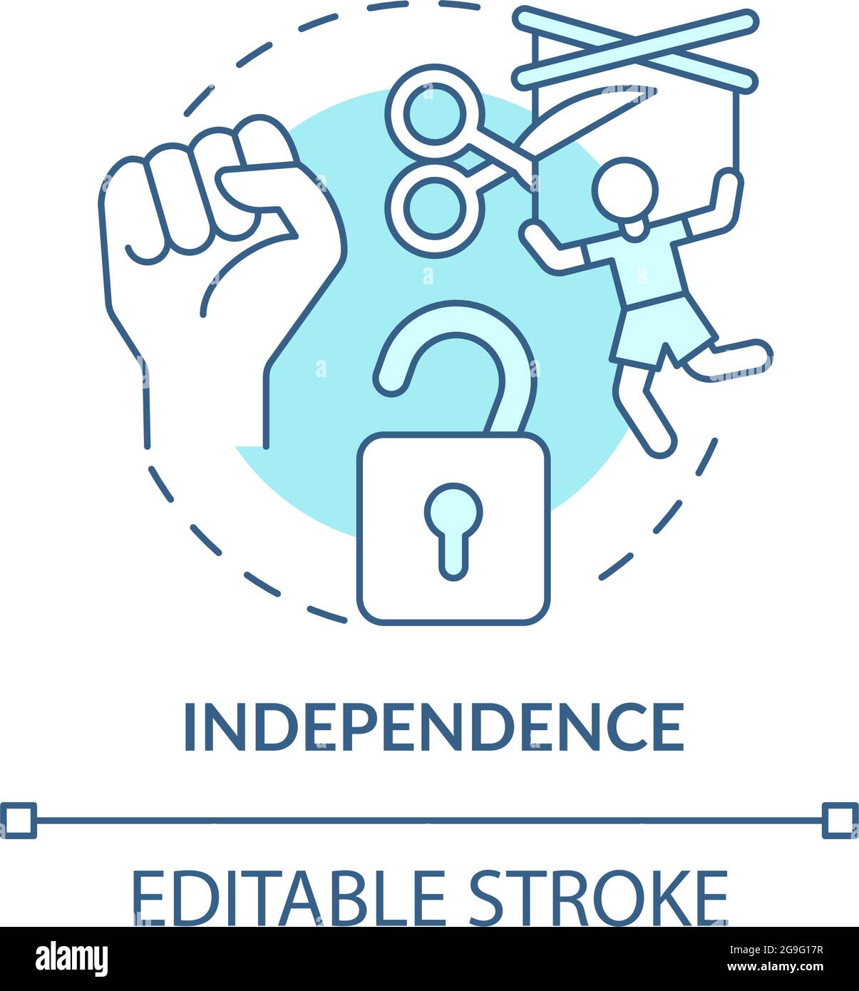 Independence and autonomy concept icon Stock Vector Image & Art - Alamy