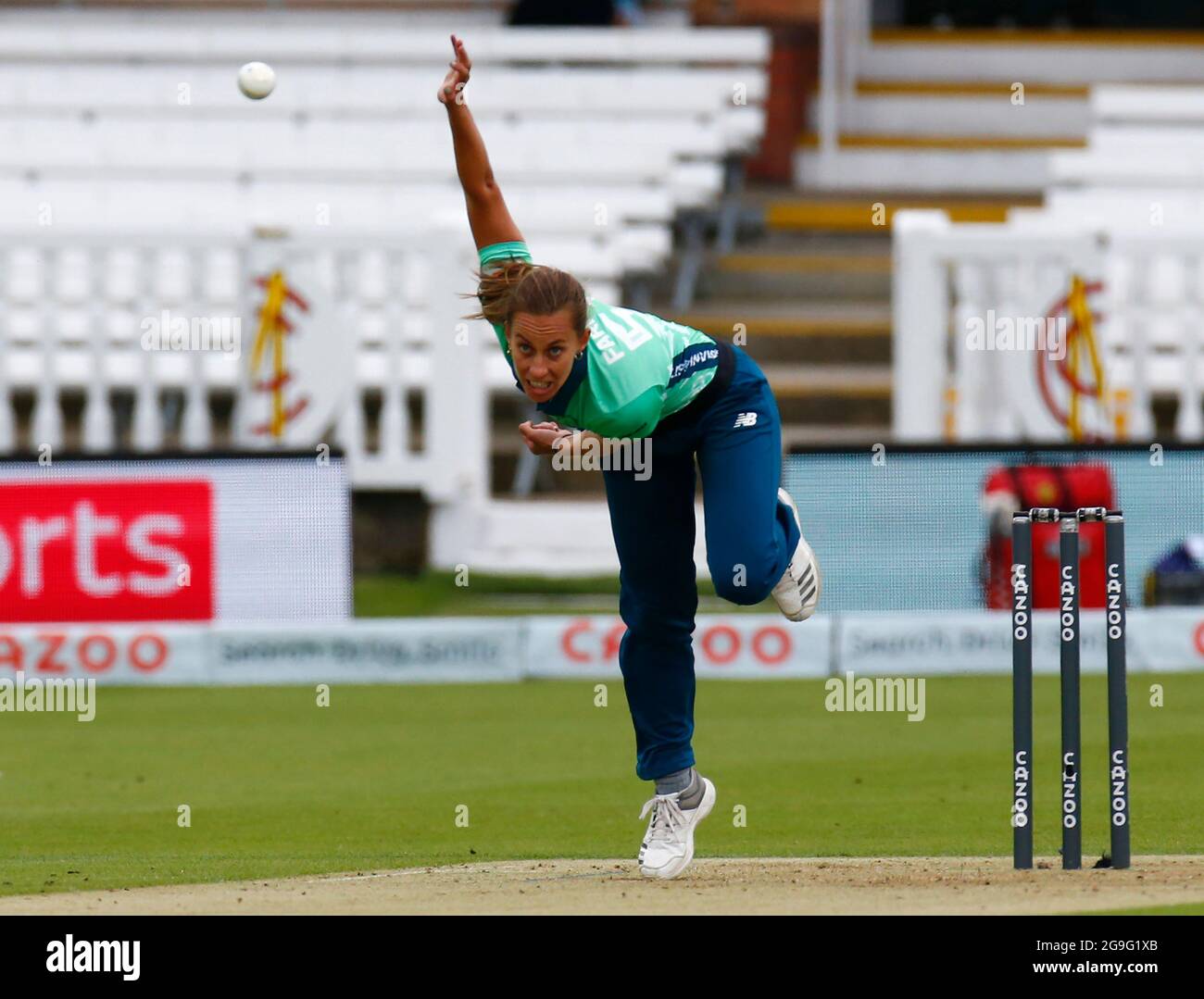 LONDON, ENGLAND - July 25: Tash Farrant of Oval Invincibles Women ...