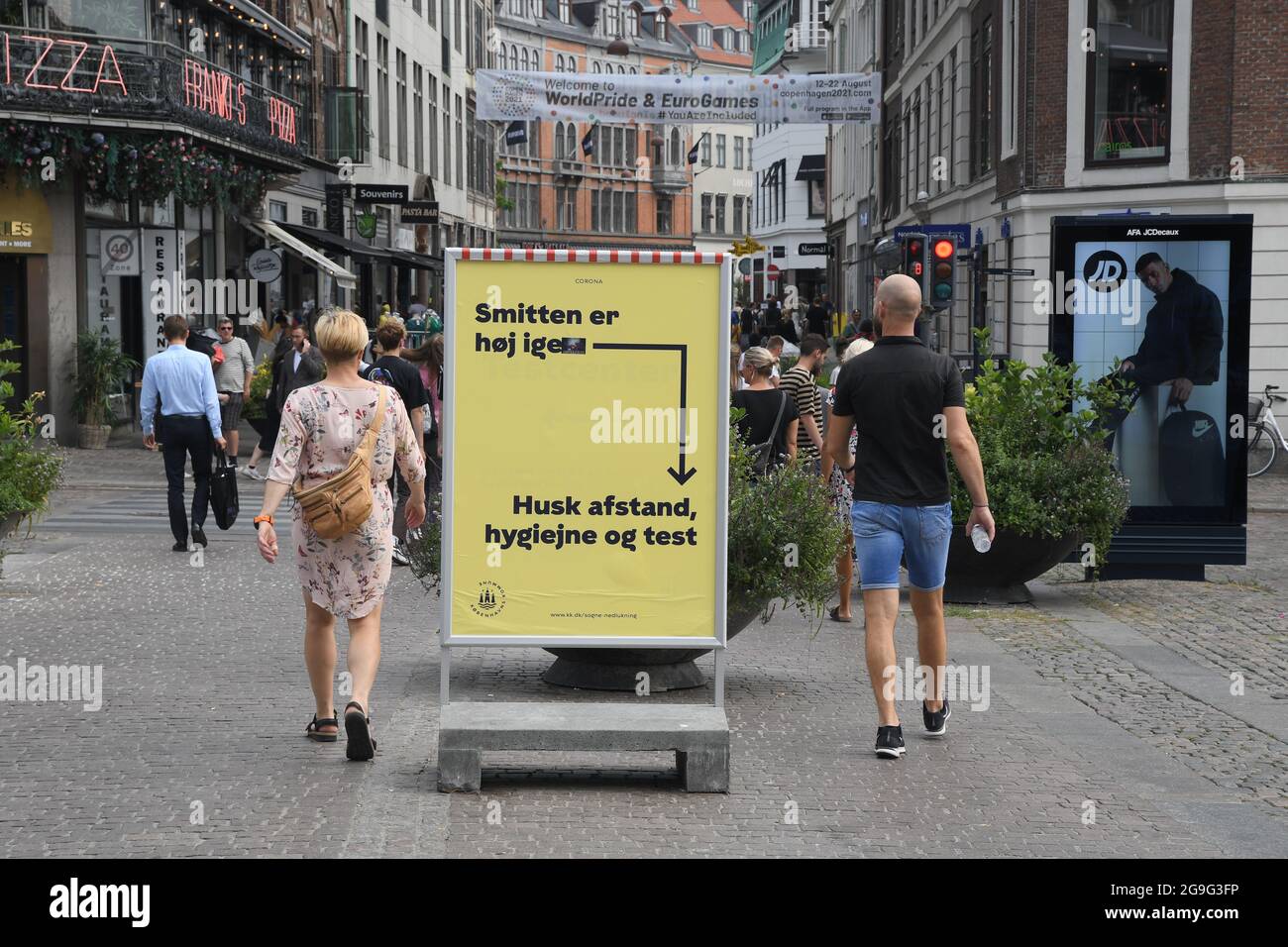 Copenhagen, Denmark., 26 July 2021,Sionce delta spreading in Denmark ...