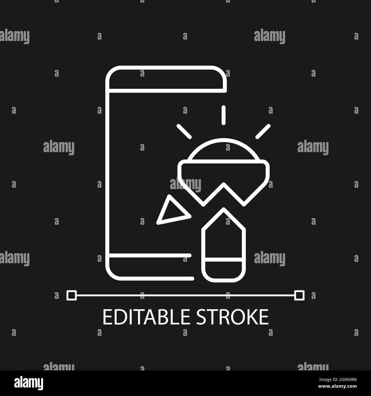 Cell phone flashlight Stock Vector Images - Alamy