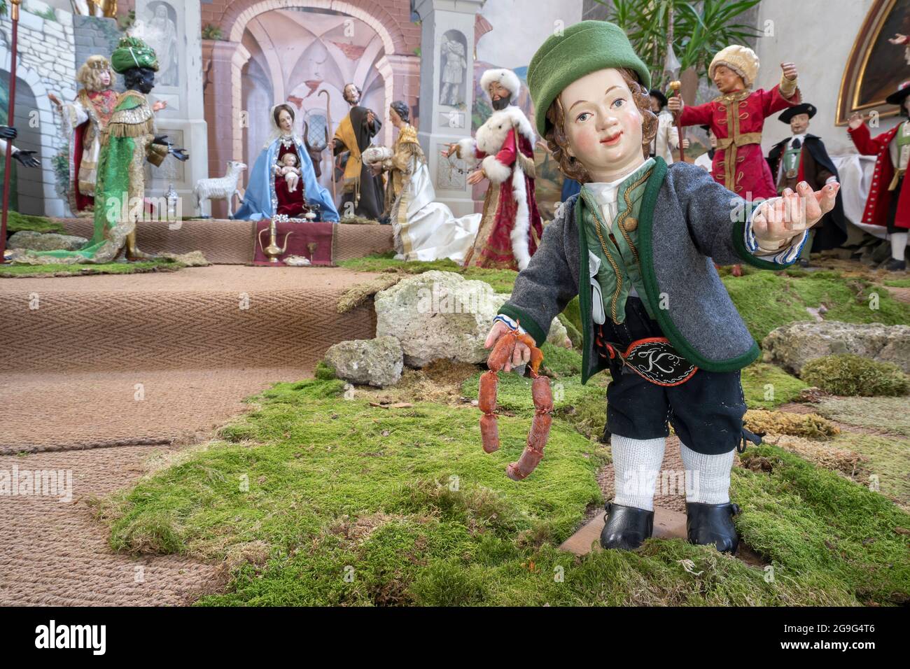 The Christmas crib (baroque nativity scene) in the collegiate church in ...