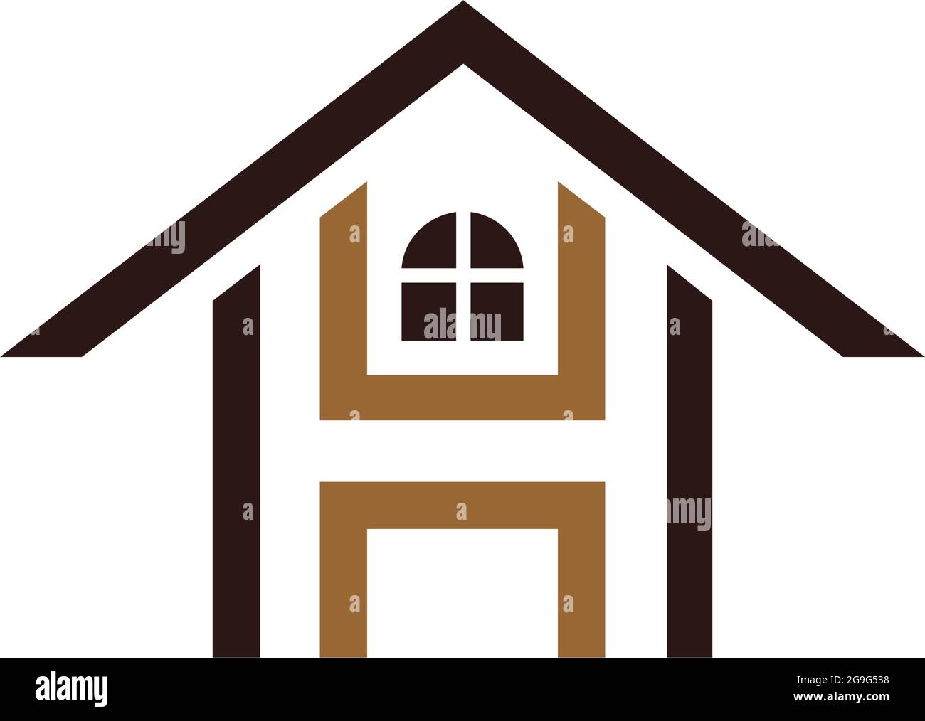 letter H home house logo icon flat concept vector design Stock Vector ...