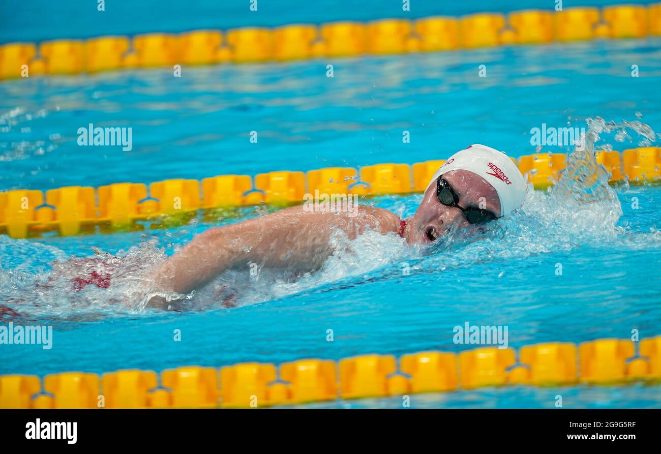 26 July 2021, Japan, Tokio: Swimming: Olympics, preliminaries, 1500m ...