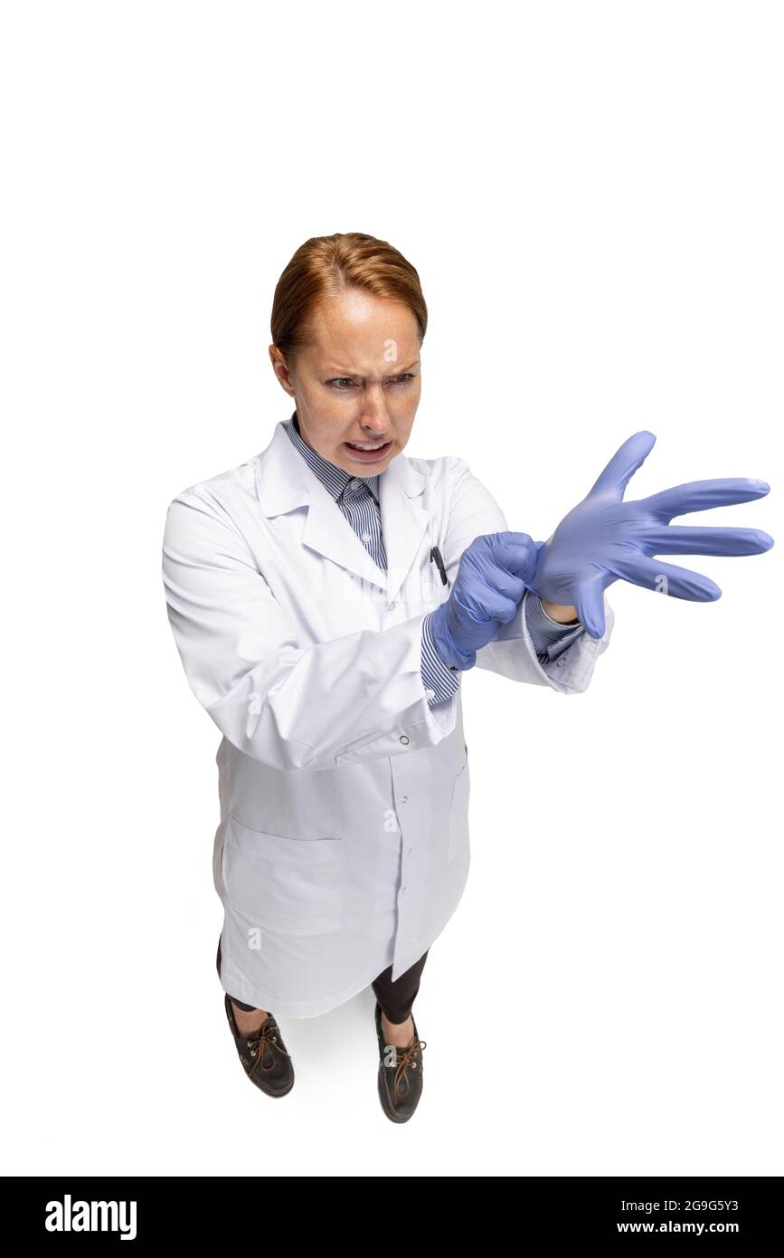 Portrait of doctor, therapeutic or medical advisor at work. Funny meme ...