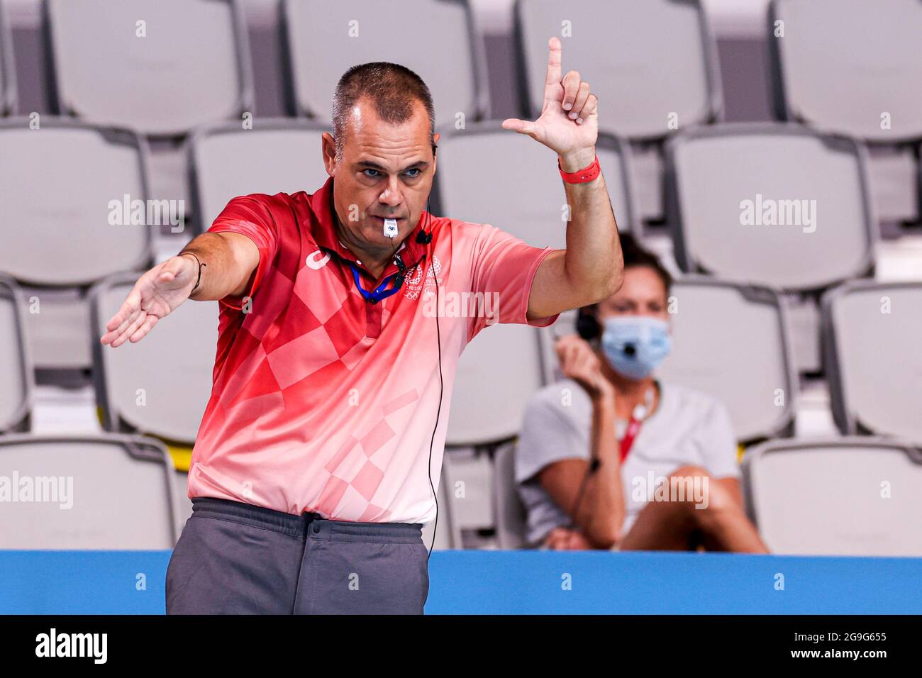 TOKYO, JAPAN - JULY 26: Referee Georgios Stavridis (GRE) during the ...