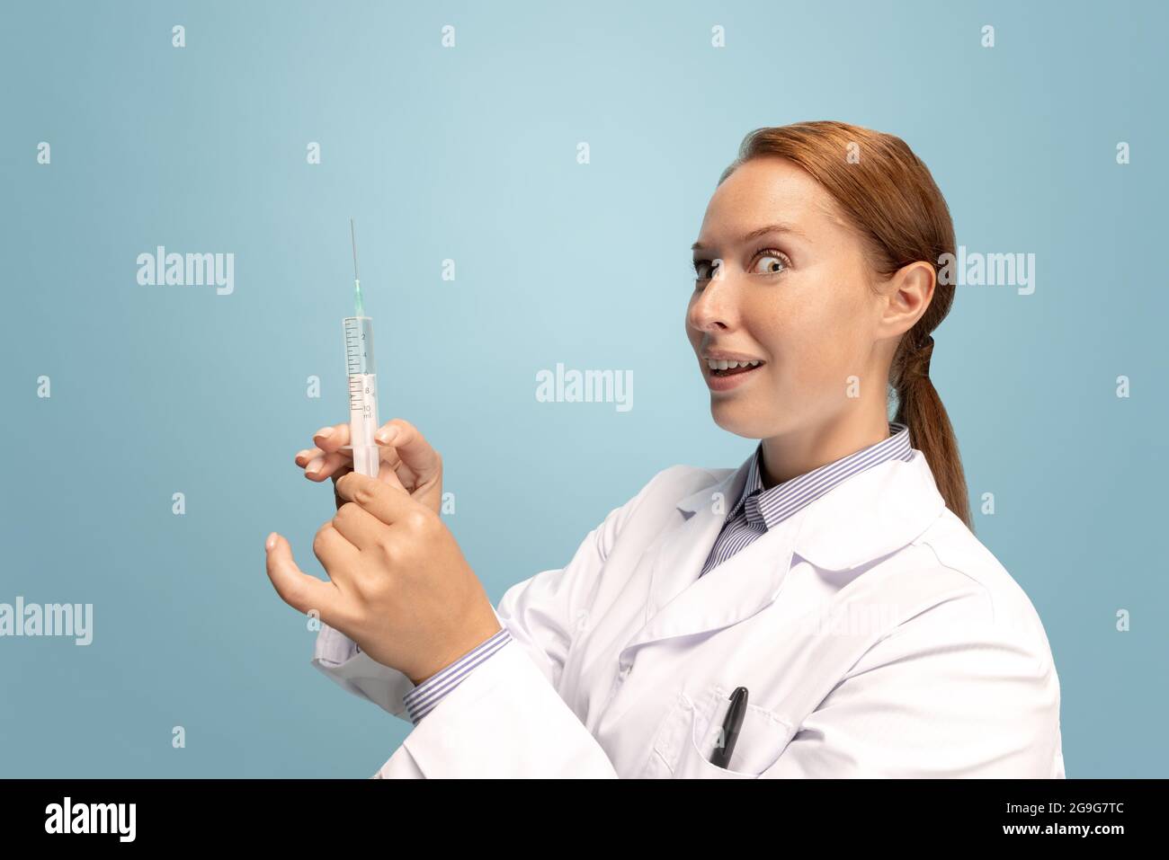 Portrait of doctor, therapeutic or medical advisor at work. Funny meme ...